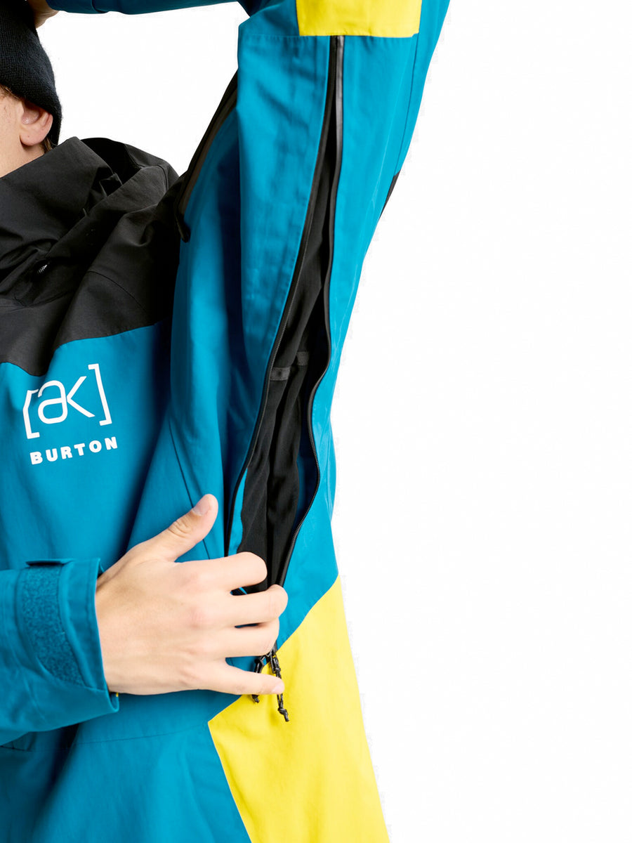 BURTON AK SWASH GORE-TEX 2L SNOWBOARD JACKET - TRUE BLACK/BLUE TEAL/ATOMIC YELLOW - 2026 ...