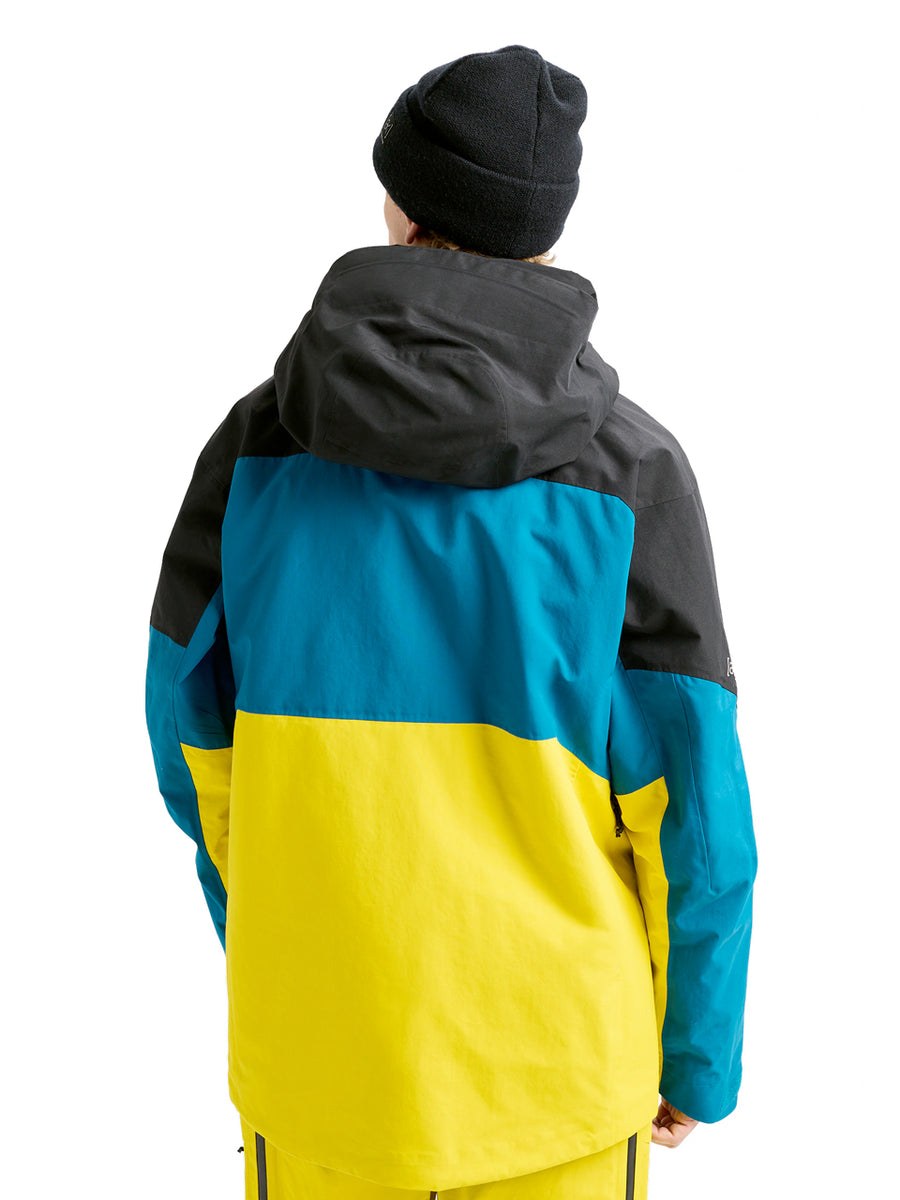BURTON AK SWASH GORE-TEX 2L SNOWBOARD JACKET - TRUE BLACK/BLUE TEAL/ATOMIC YELLOW - 2026 ...