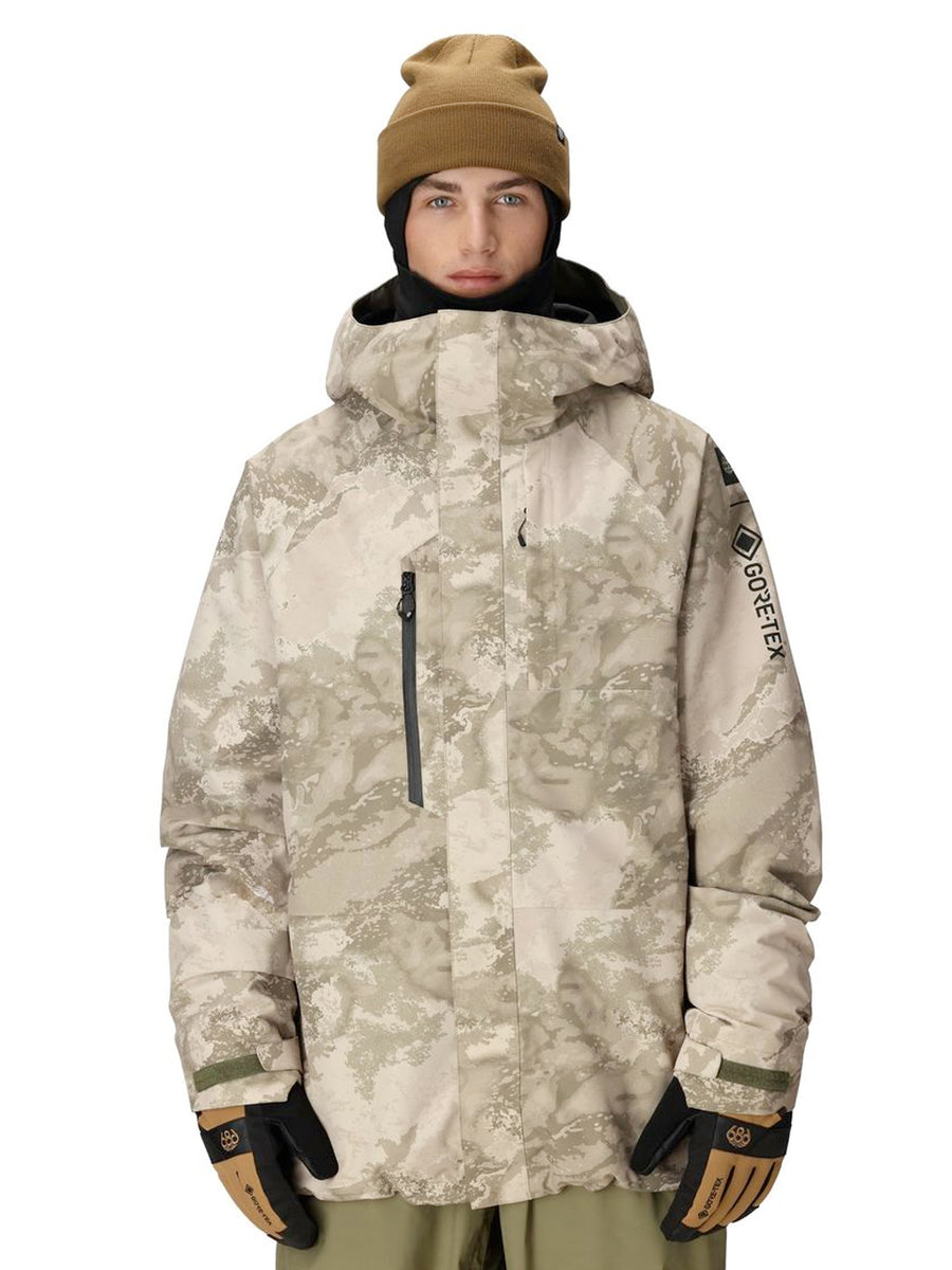 686 GORE-TEX CORE SHELL SNOWBOARD JACKET - LIMESTONE HEMISPHERE PRINT ...