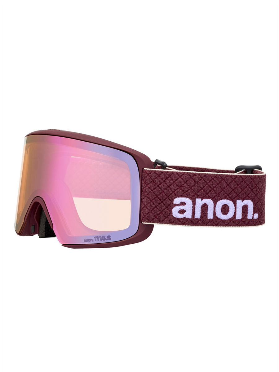 ANON M6S SNOWBOARD GOGGLES - DEEP CHERRY/CLOUDY PINK - 2026 | BOARDWISE ...