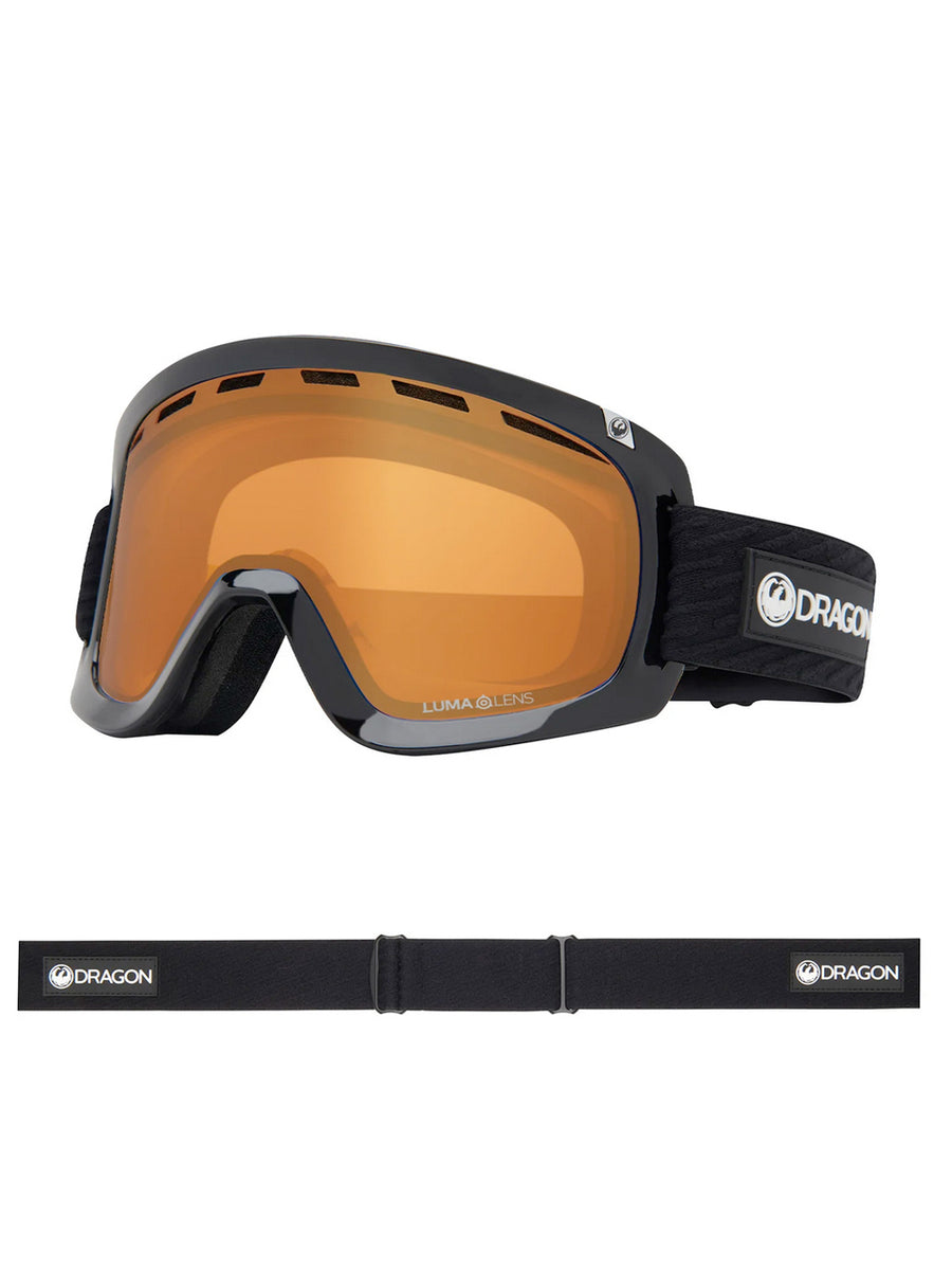 DRAGON D1 OTG SNOWBOARD GOGGLES - ICON PURPLE IONIZED+AMBER LENS ...